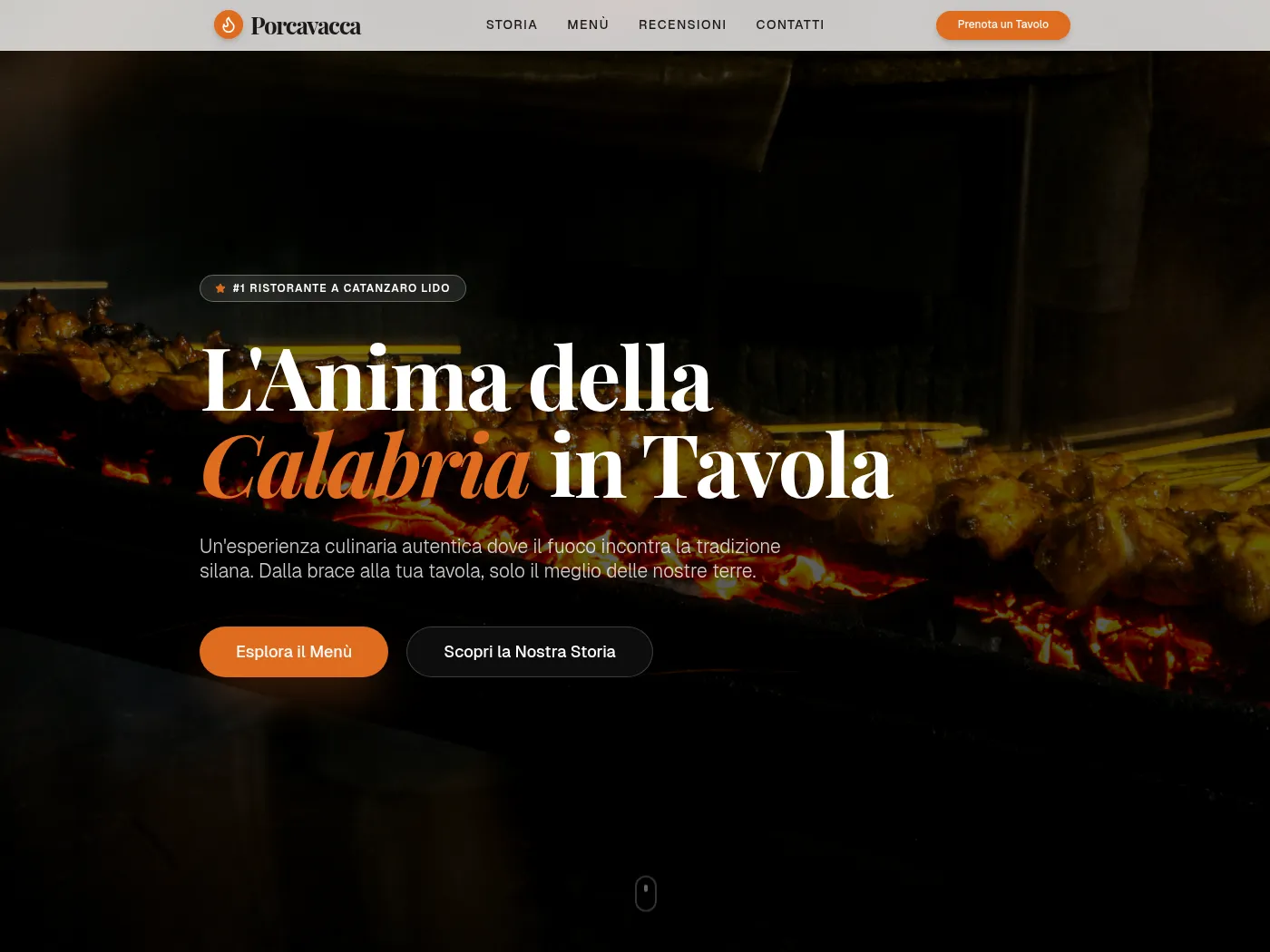 Porcavacca Restaurant Website