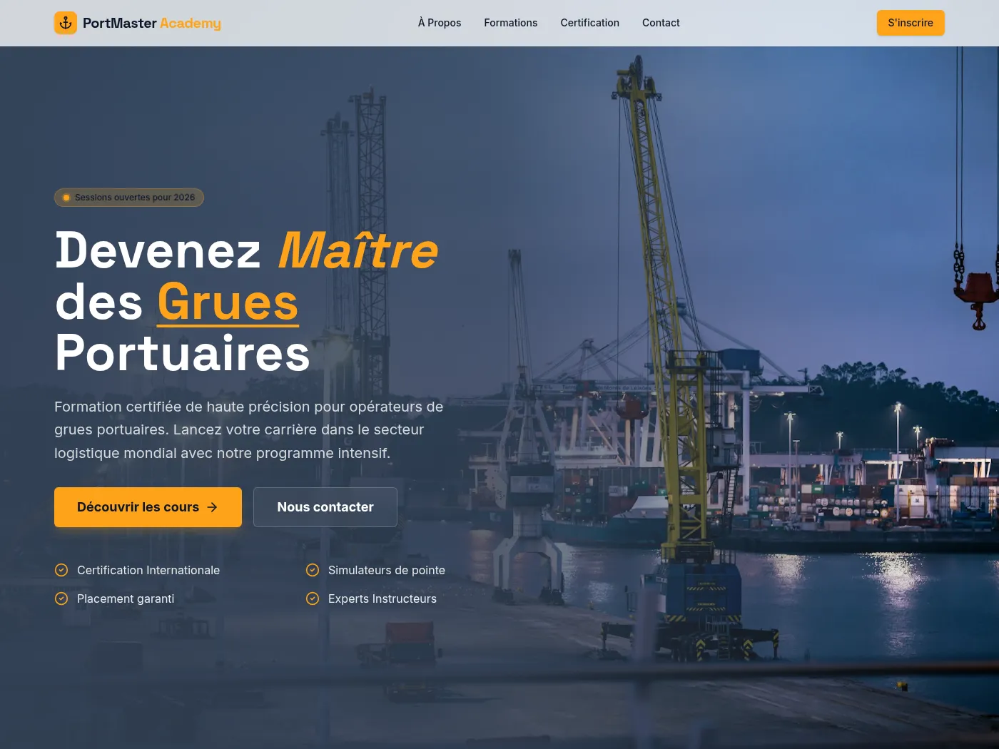 Port Crane Courses Site