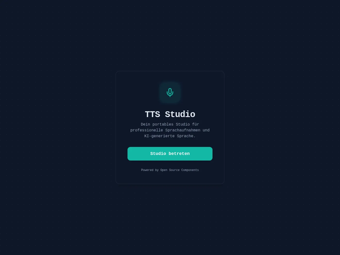 Open Source TTS Studio
