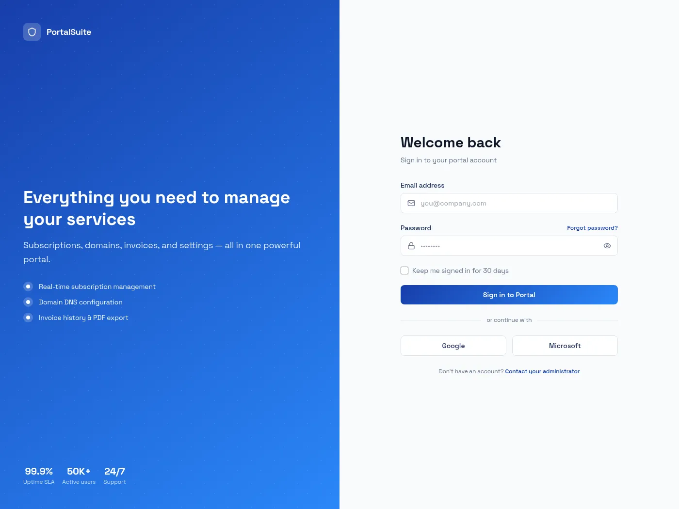 Portal Wireframe Suite