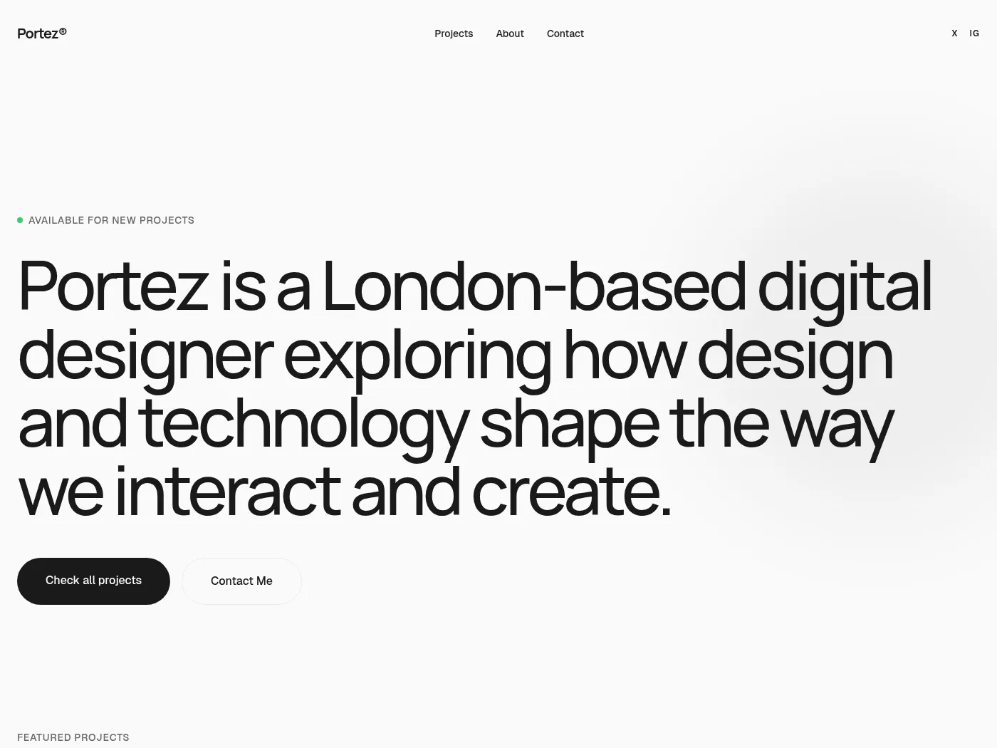 Portez Portfolio Clone