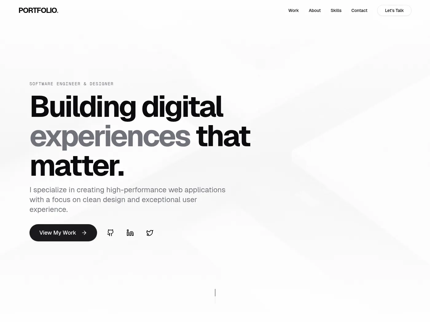 Portfolio Landing Page