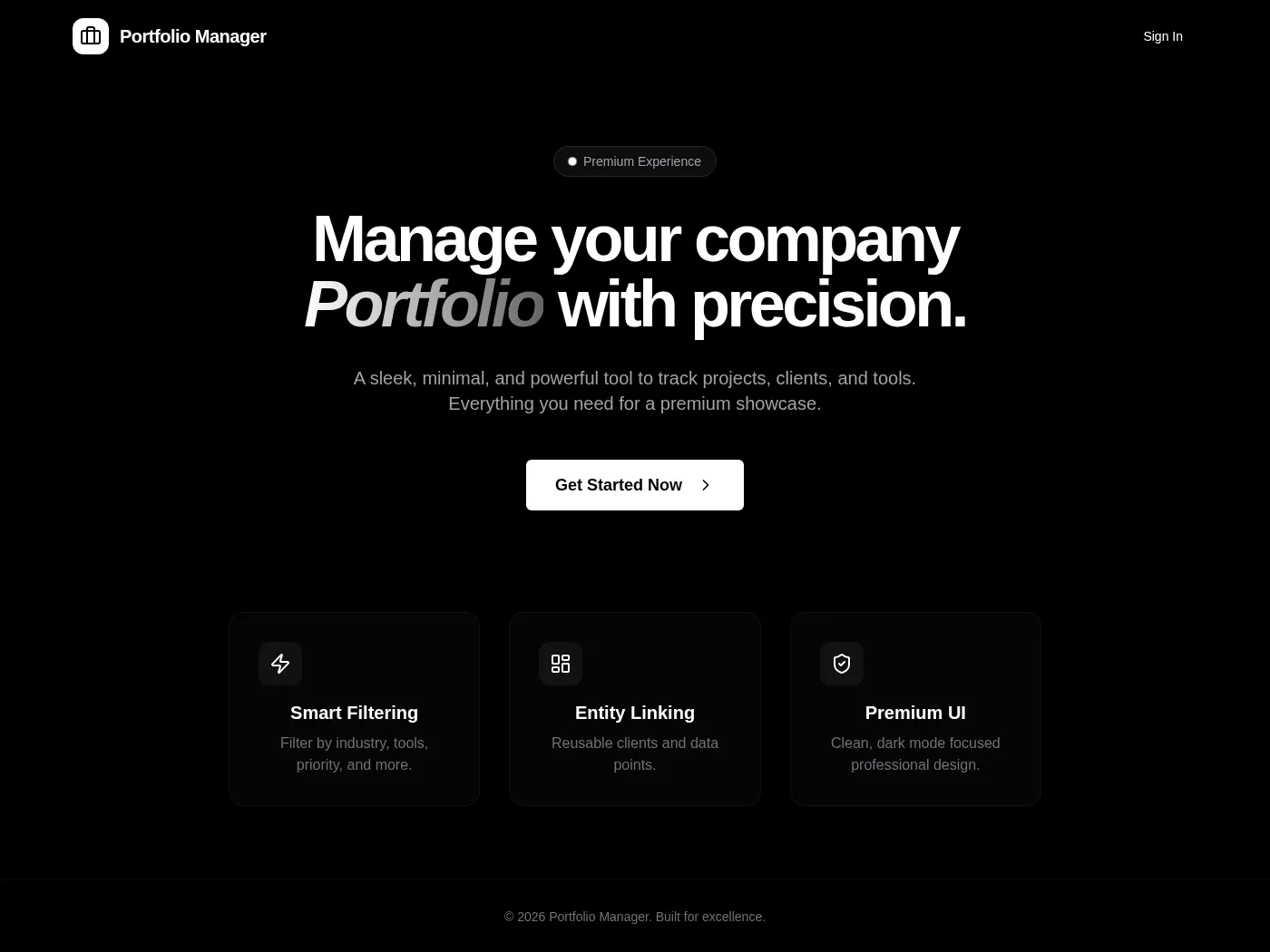 Minimal Portfolio Manager
