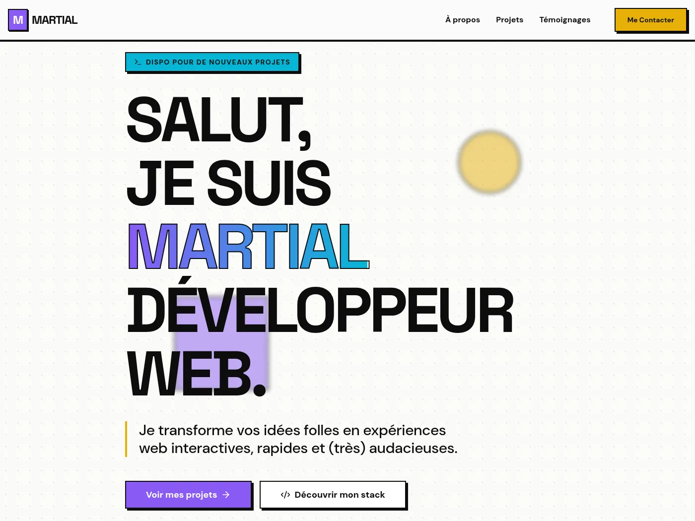 Portfolio à Mon Nom