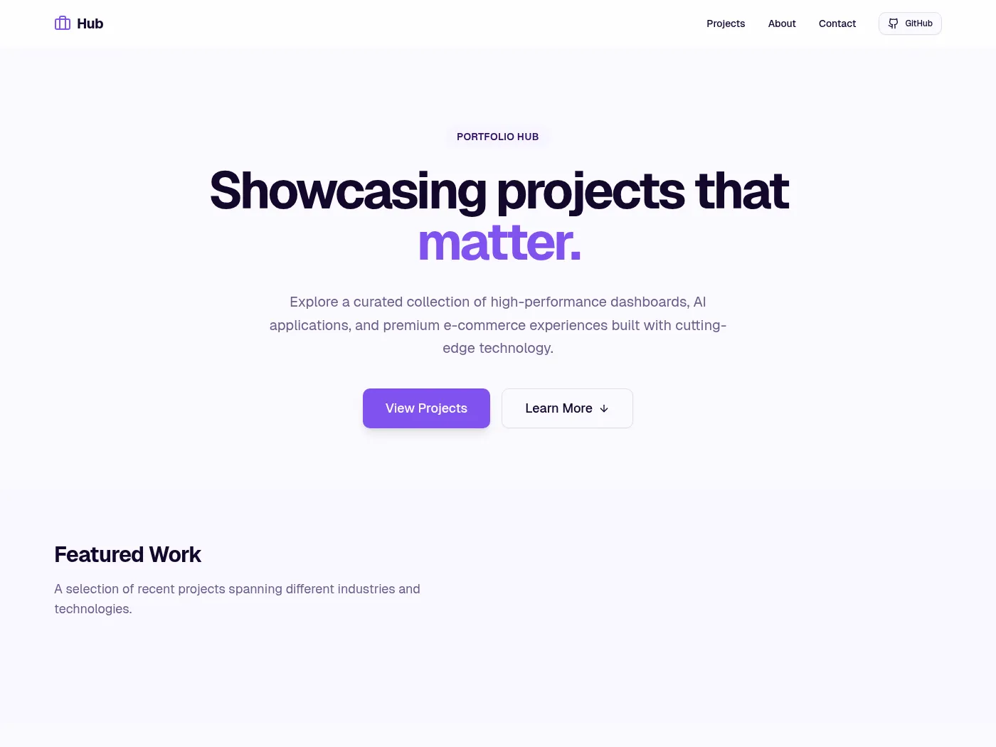 Project Portfolio Hub