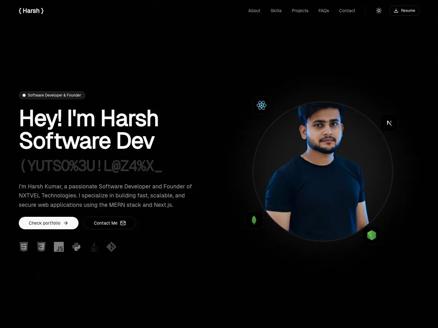 Portfolio Site Clone