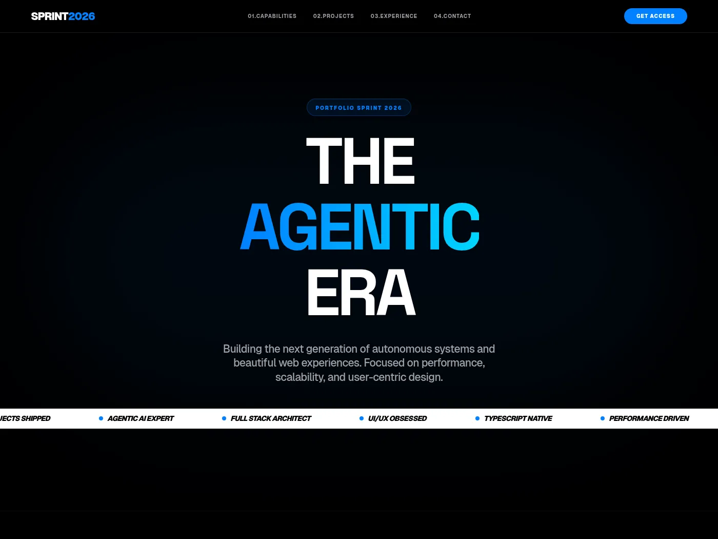Sprint Portfolio Site