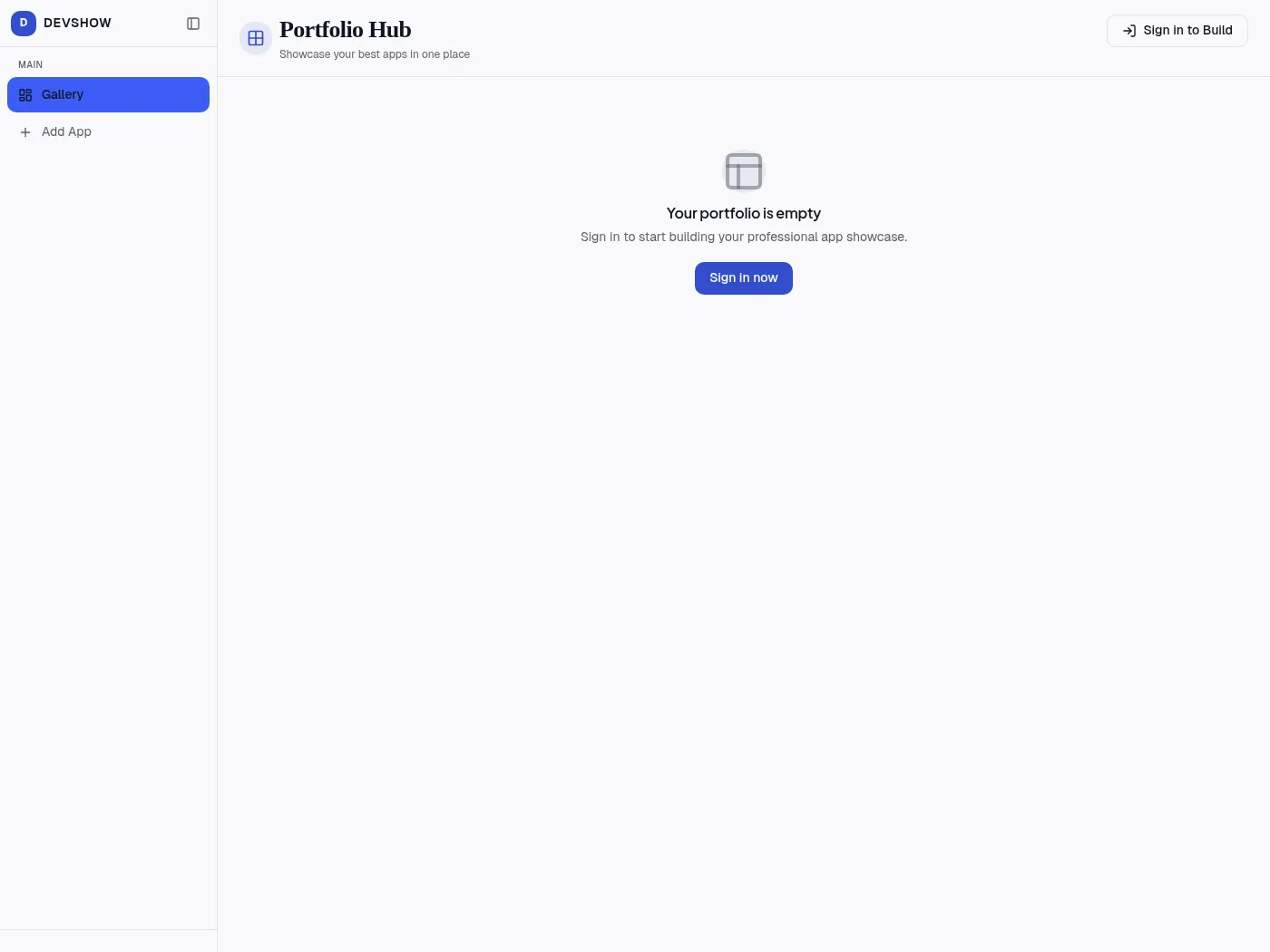 DevShow Portfolio Hub