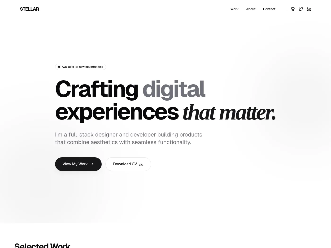 Stellar Portfolio Web