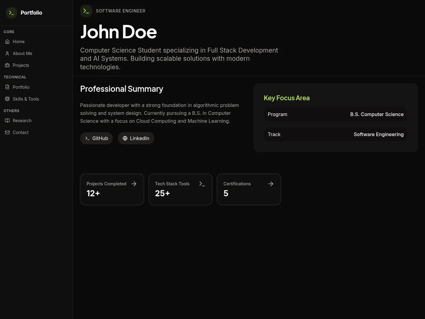 Showcase Portfolio Site