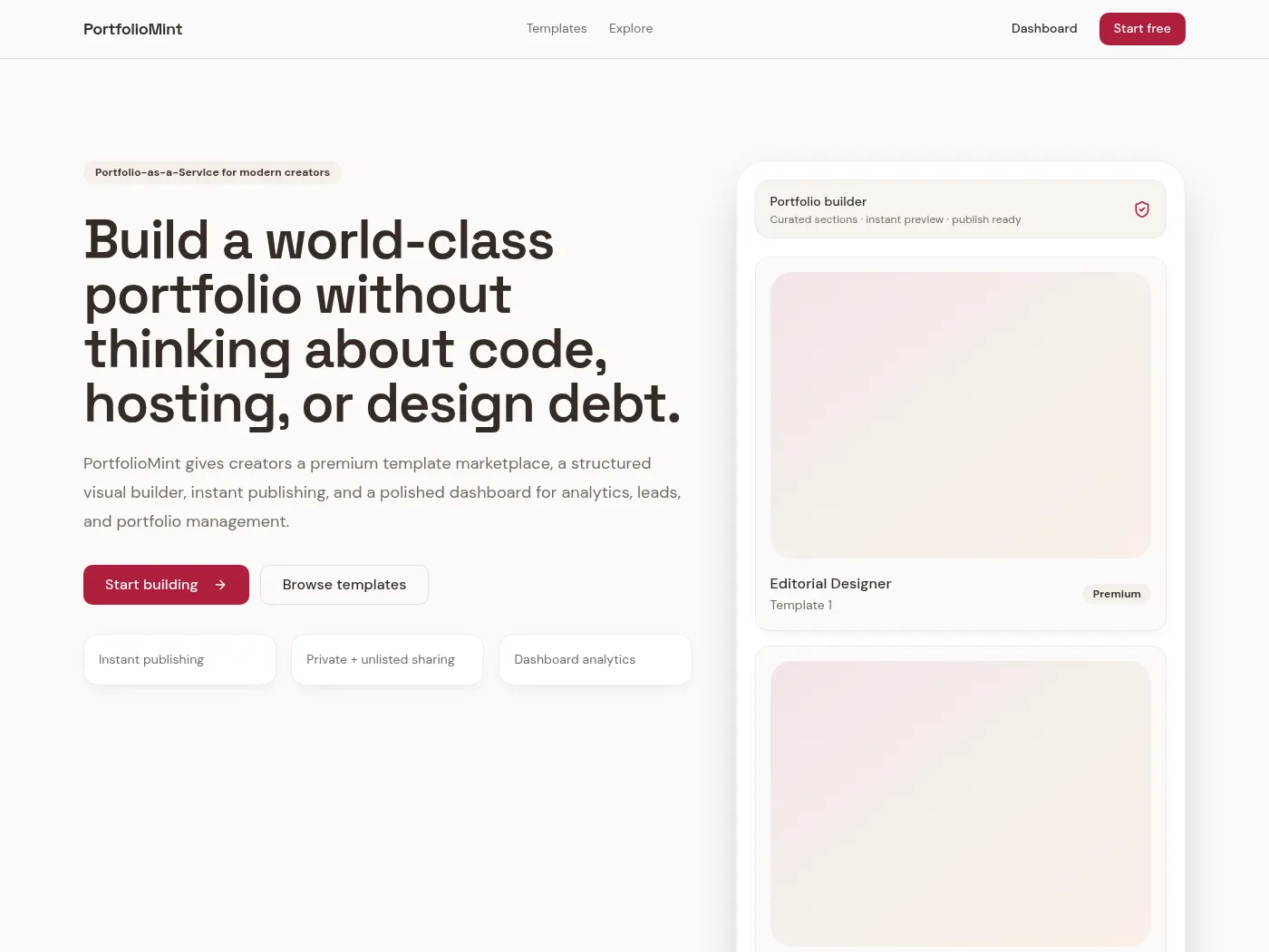 PortfolioMint SaaS Platform