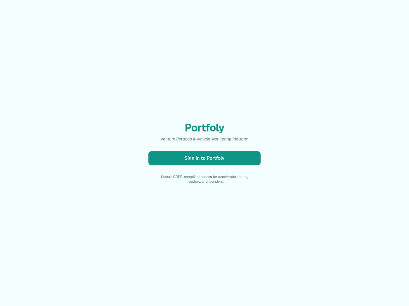 Portfoly Venture Platform