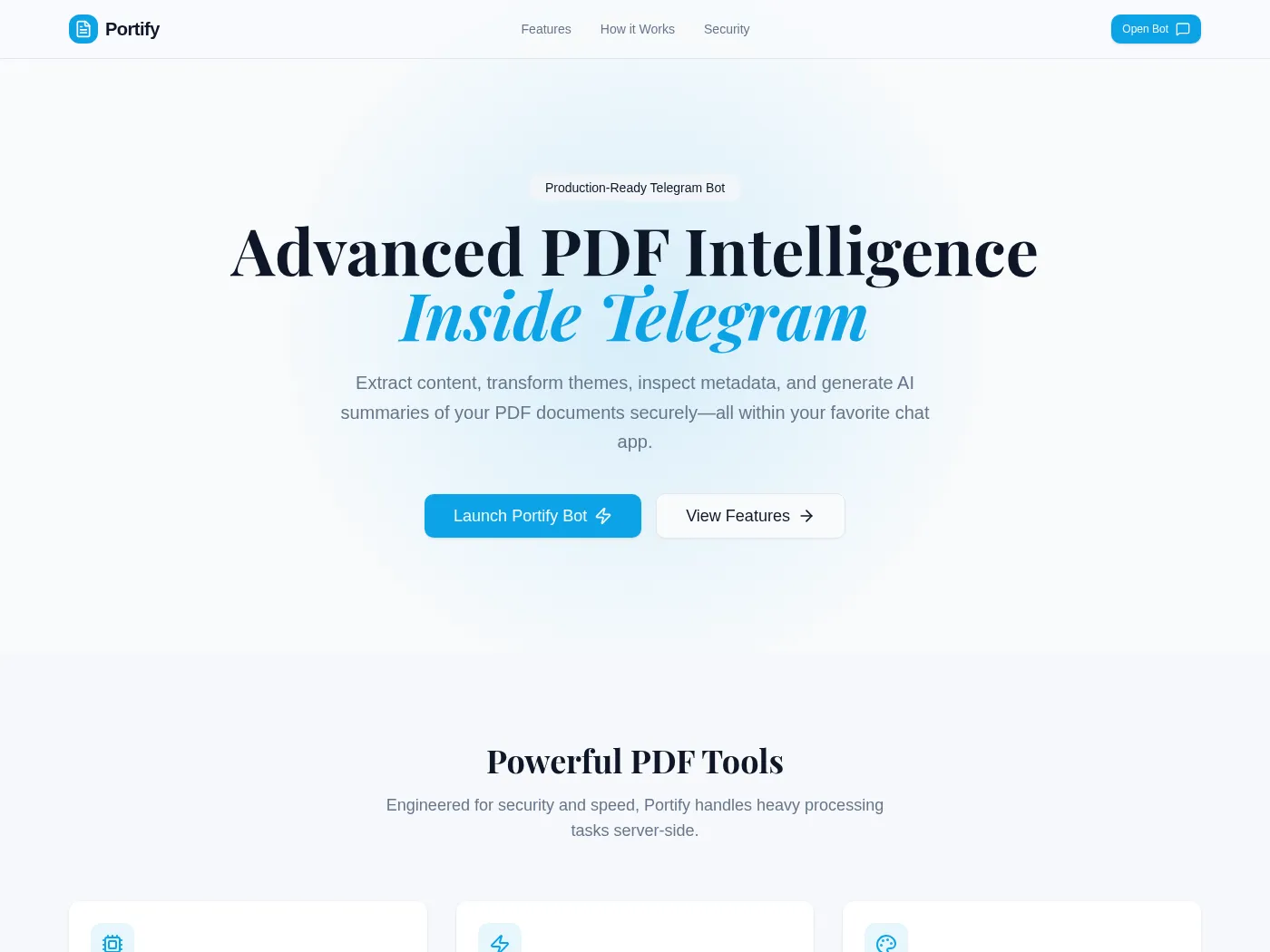 Portify PDF Bot