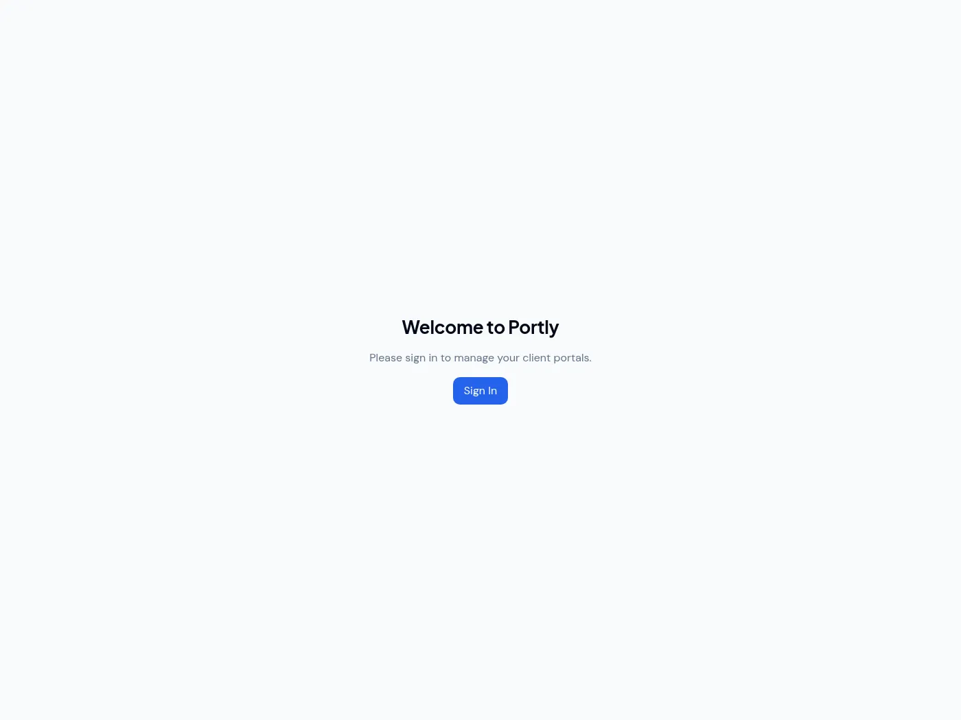 Portly Client Portal
