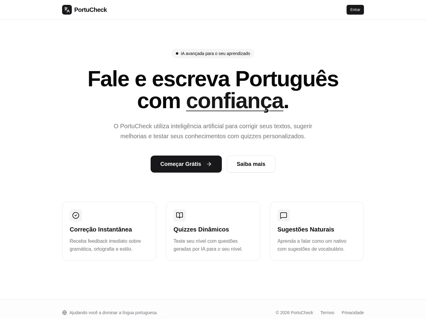 Portuguese Language Checker