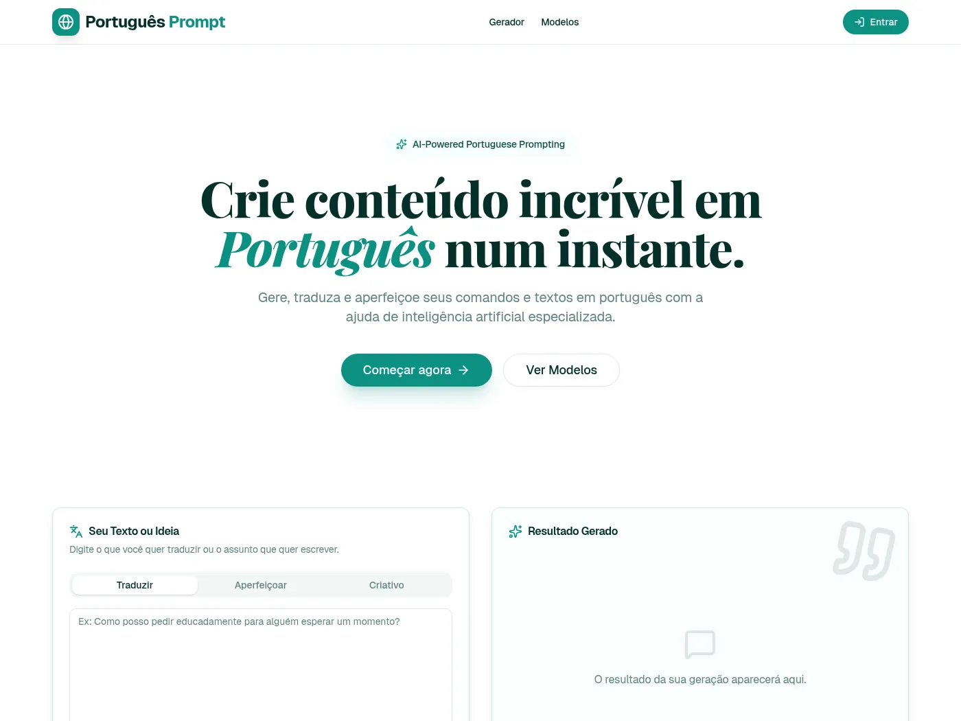 Portuguese Prompt Helper