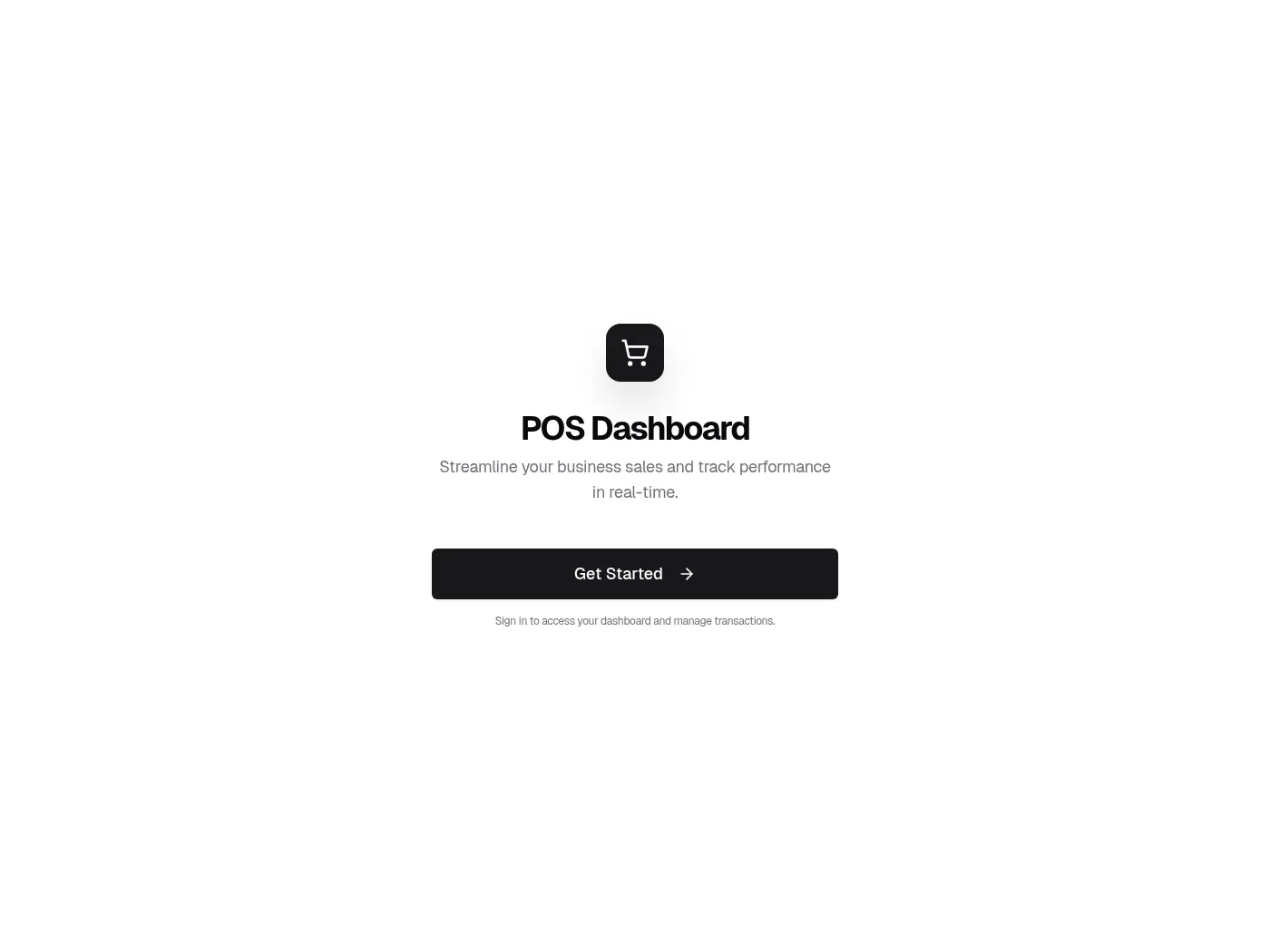 POS Dashboard Page