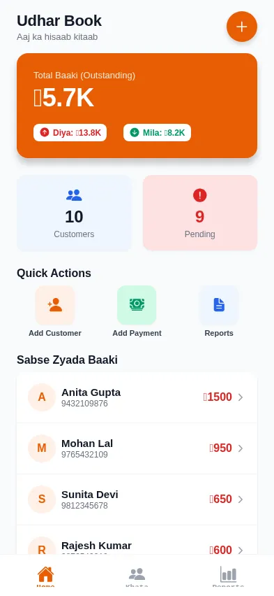 POS Udhar Book
