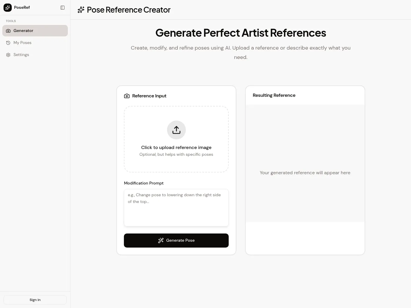 Pose Reference Creator