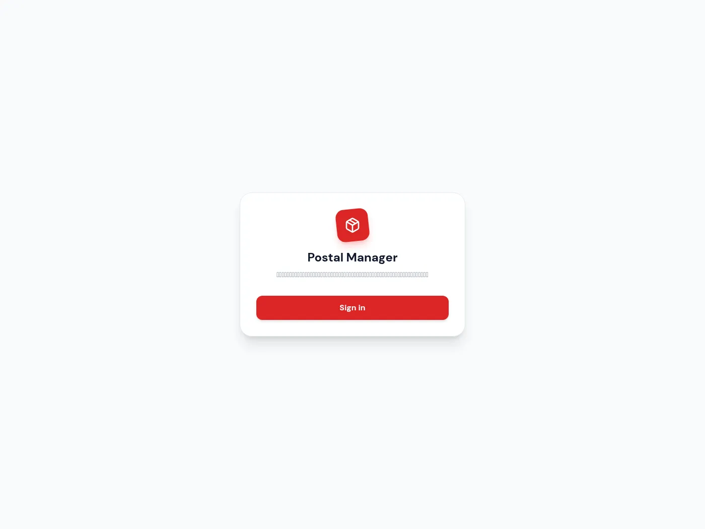 Postal Manager Web App