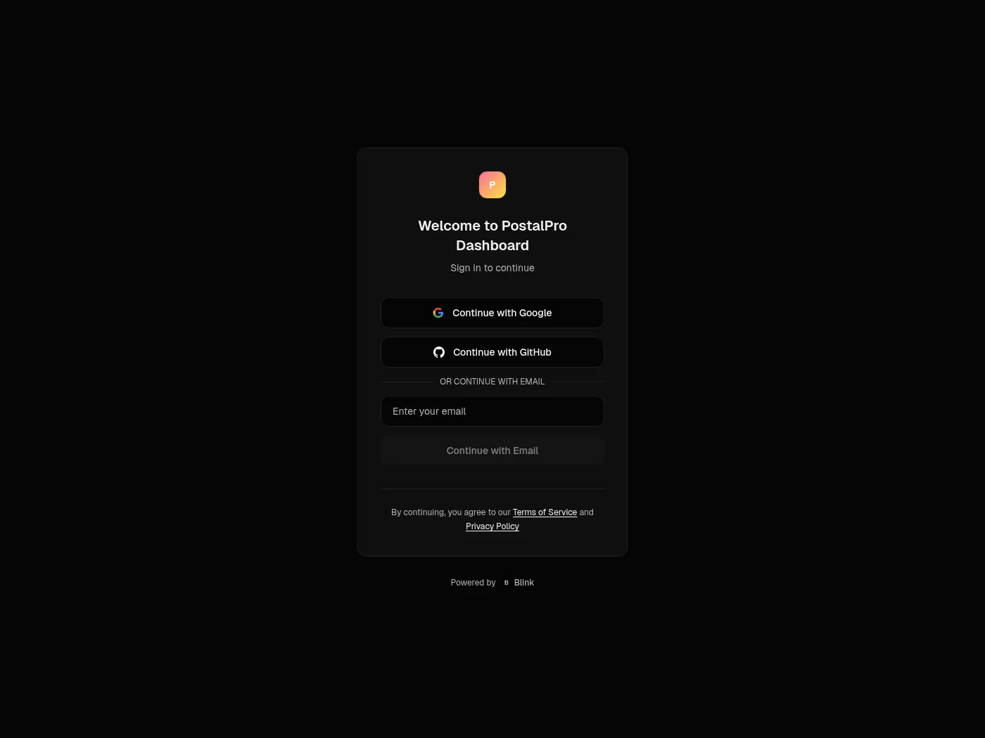 PostalPro Dashboard