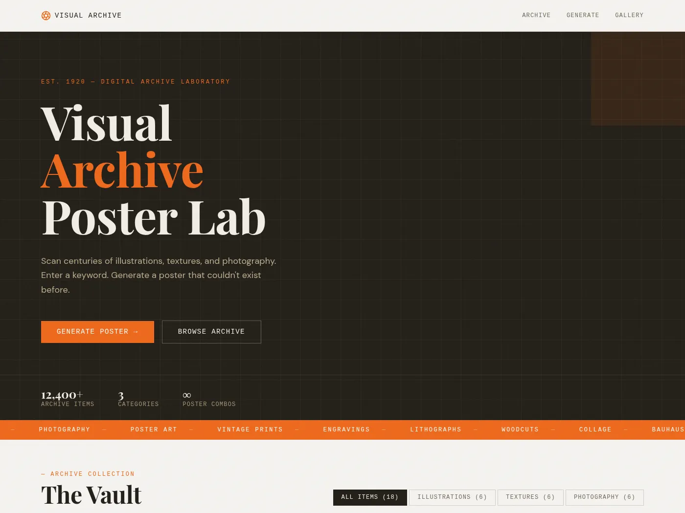 Visual Archive Poster Lab