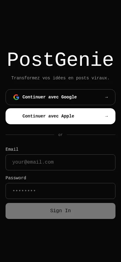 PostGenie Mobile