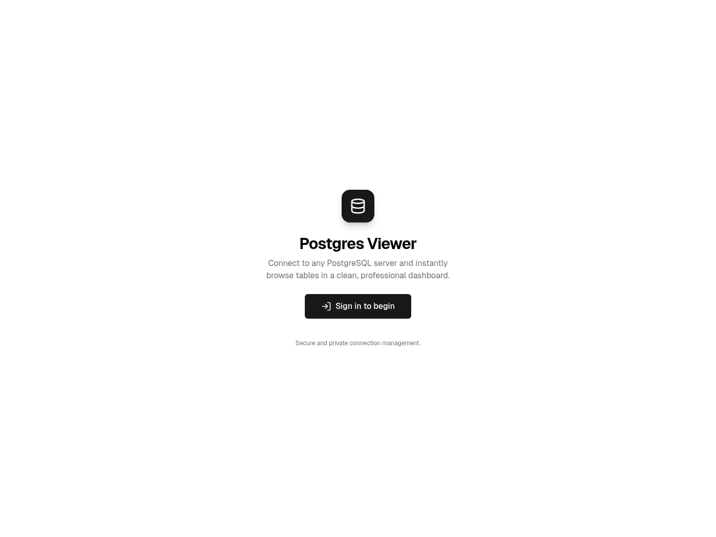 PostgreSQL Table Viewer