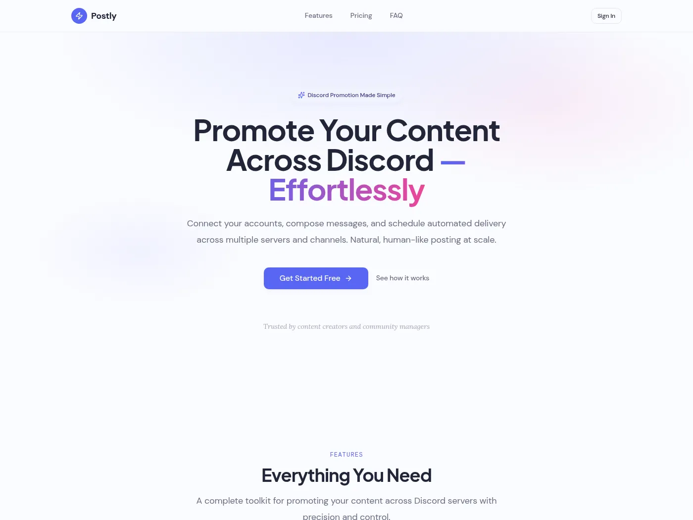 Postly: Discord Promo SaaS
