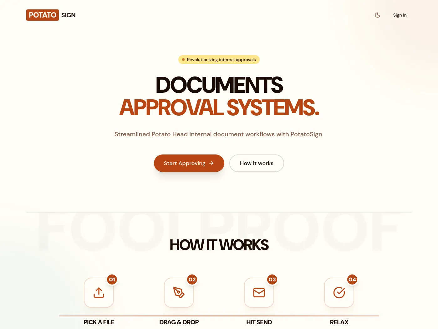 PotatoSign Approval Hub