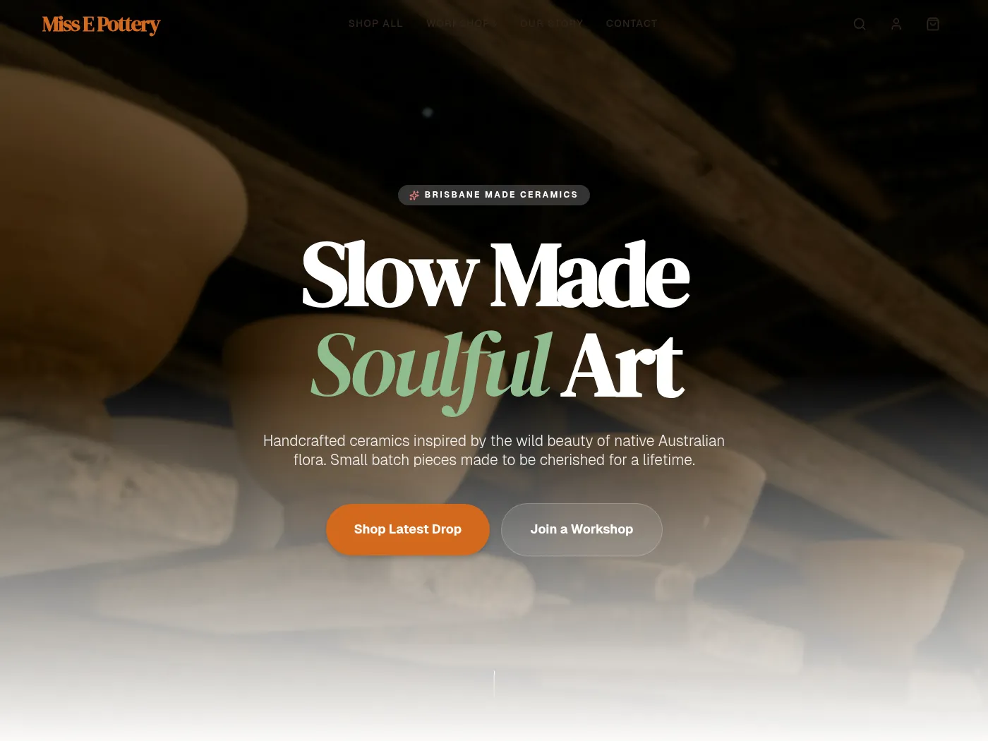 Miss E Pottery Shopify Site