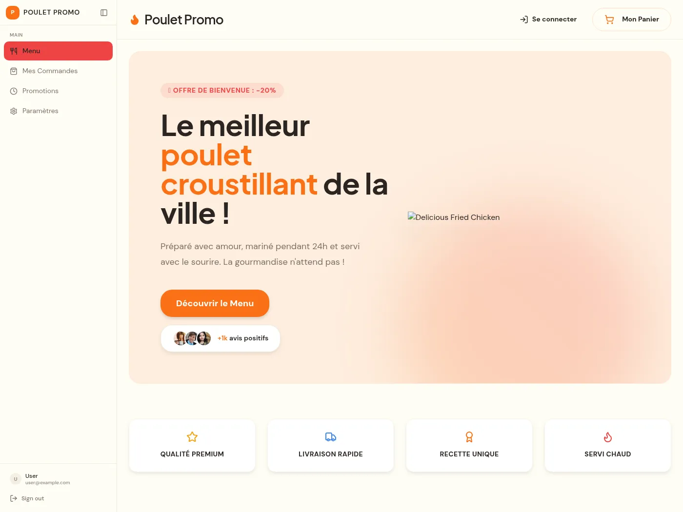 Poulet Promo Site