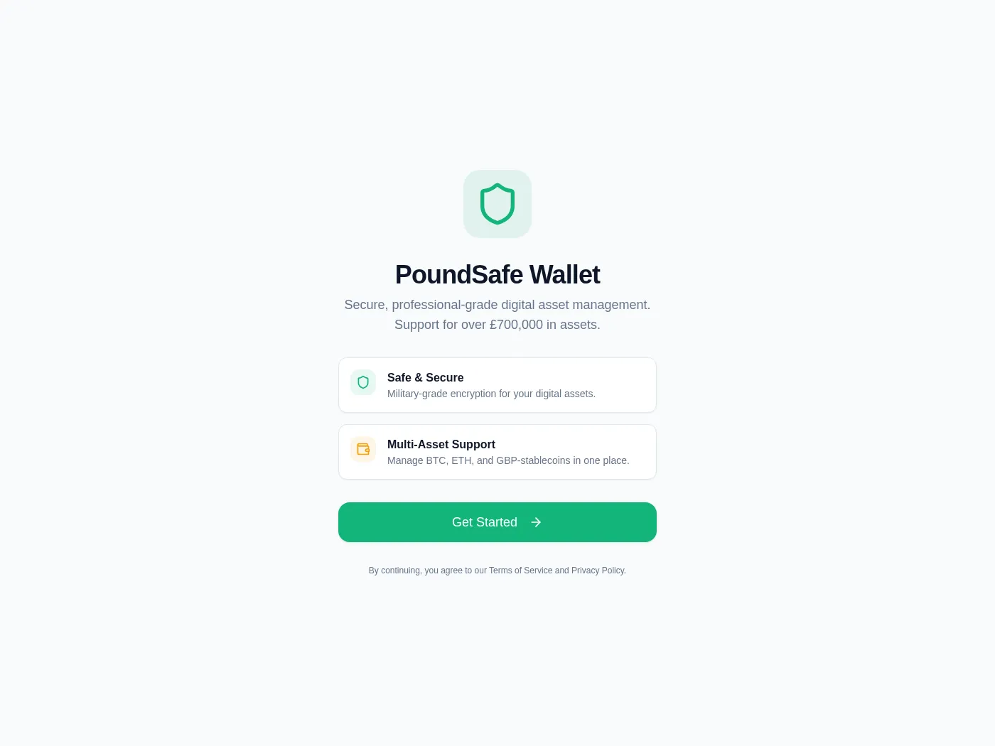 PoundSafe Crypto Wallet