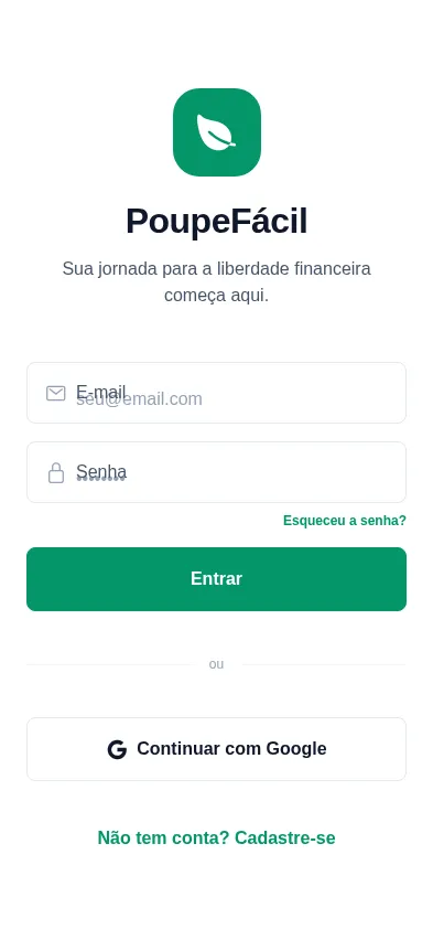 PoupeFácil App