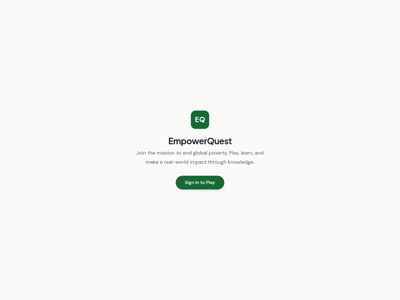 Poverty Support Quiz Game