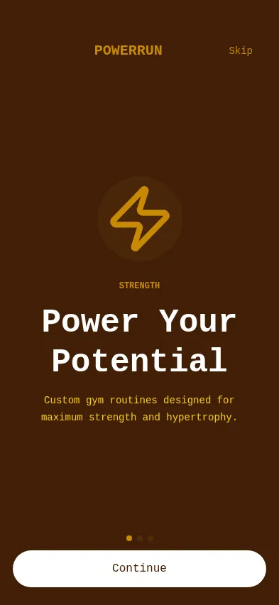 PowerRun Fitness App