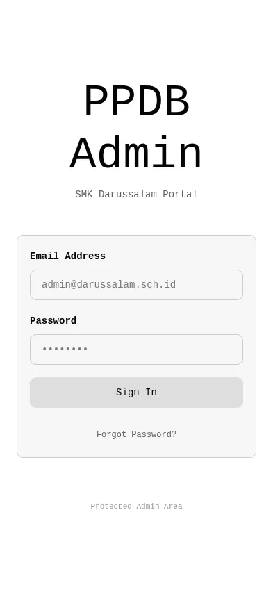 PPDB Admin Dashboard