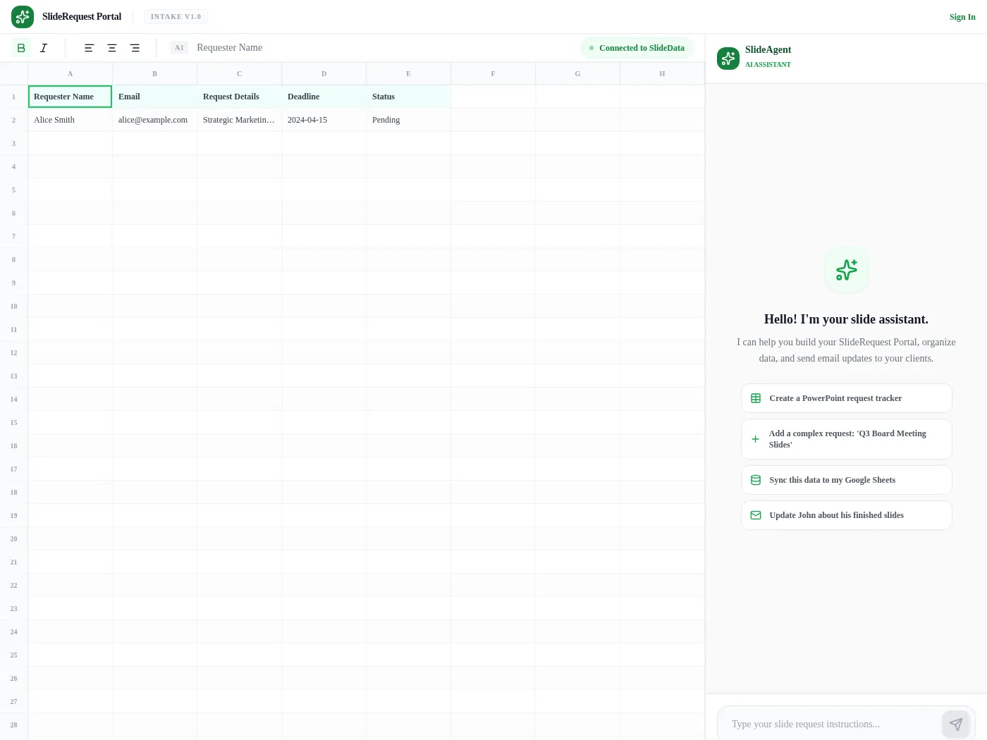 SlideRequest Portal