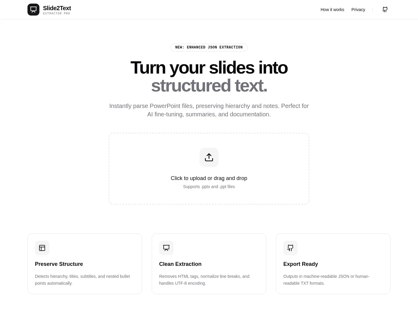 Slide2Text Extractor