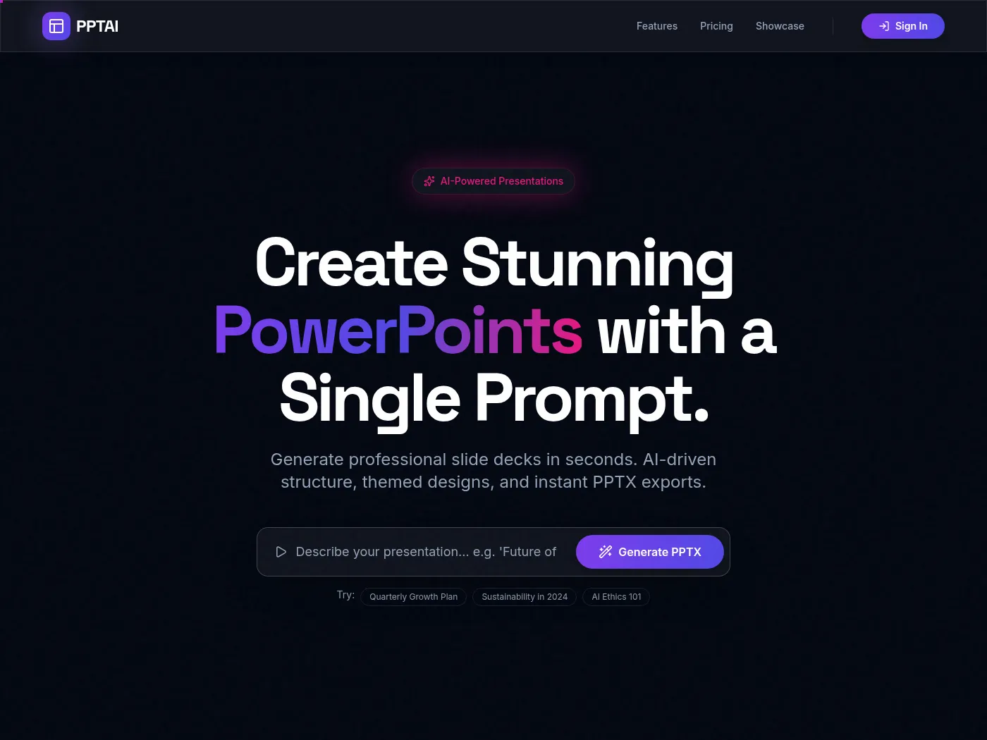 PPTAI – AI PowerPoint Generator