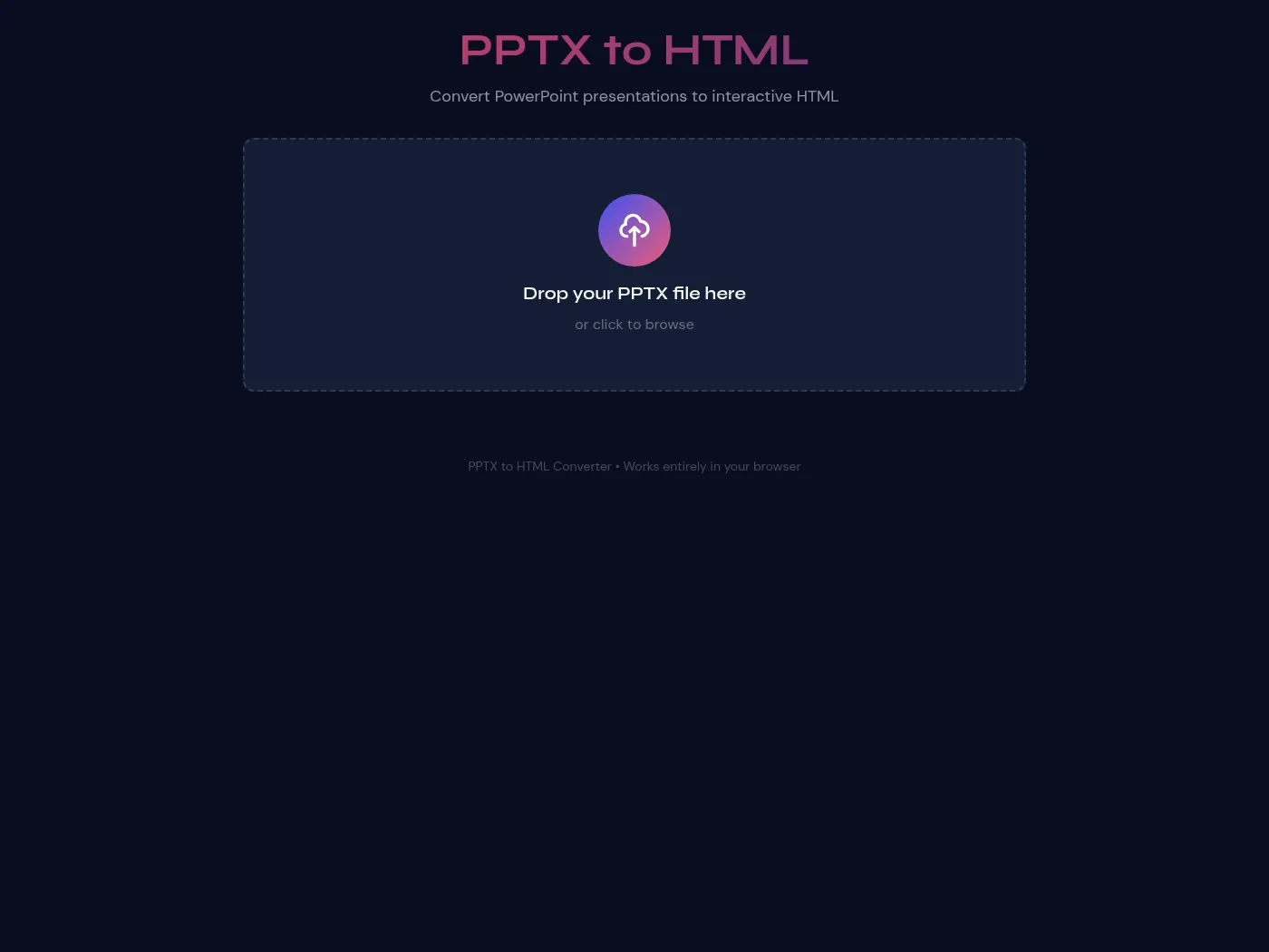 PPTX to HTML Converter