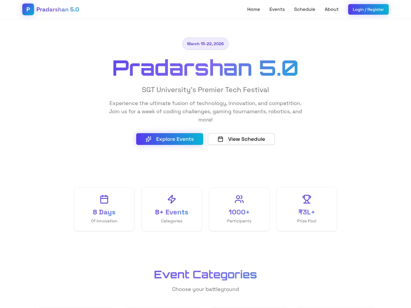 Pradarshan 5.0 Fest Portal