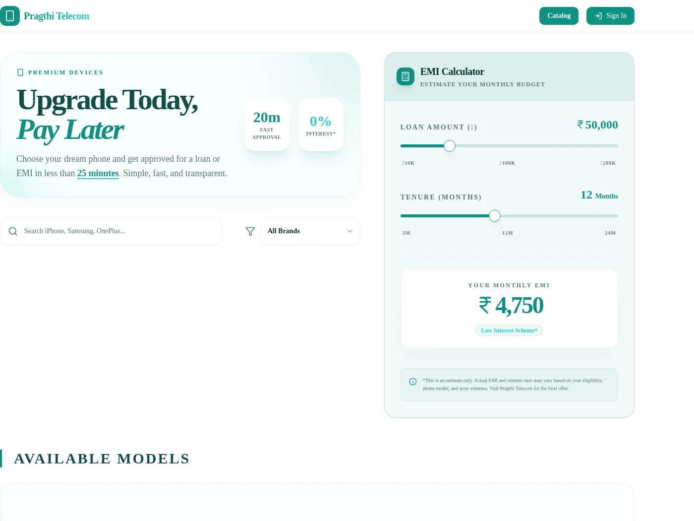 Pragthi Telecom Portal