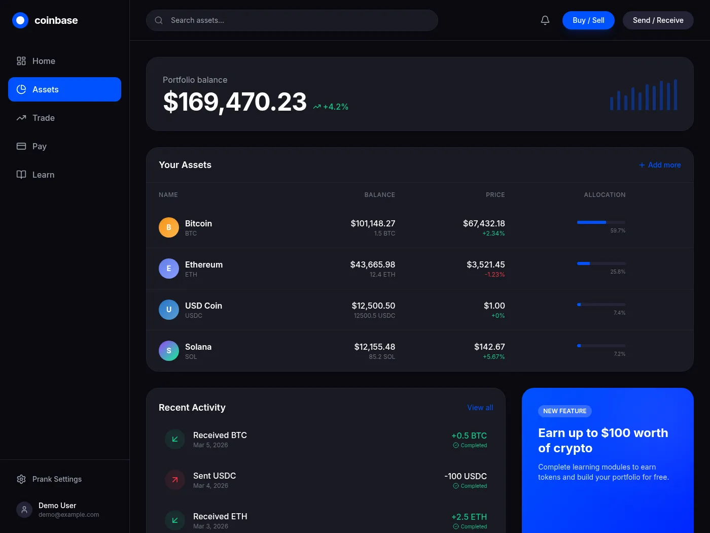 Coinbase Prank Wallet
