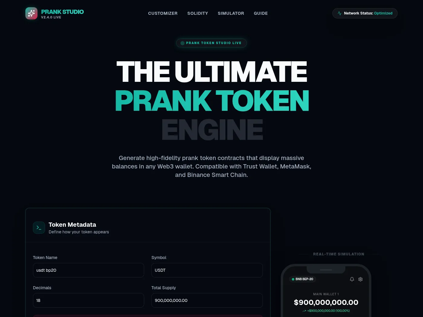 Prank USDT BP20 Token