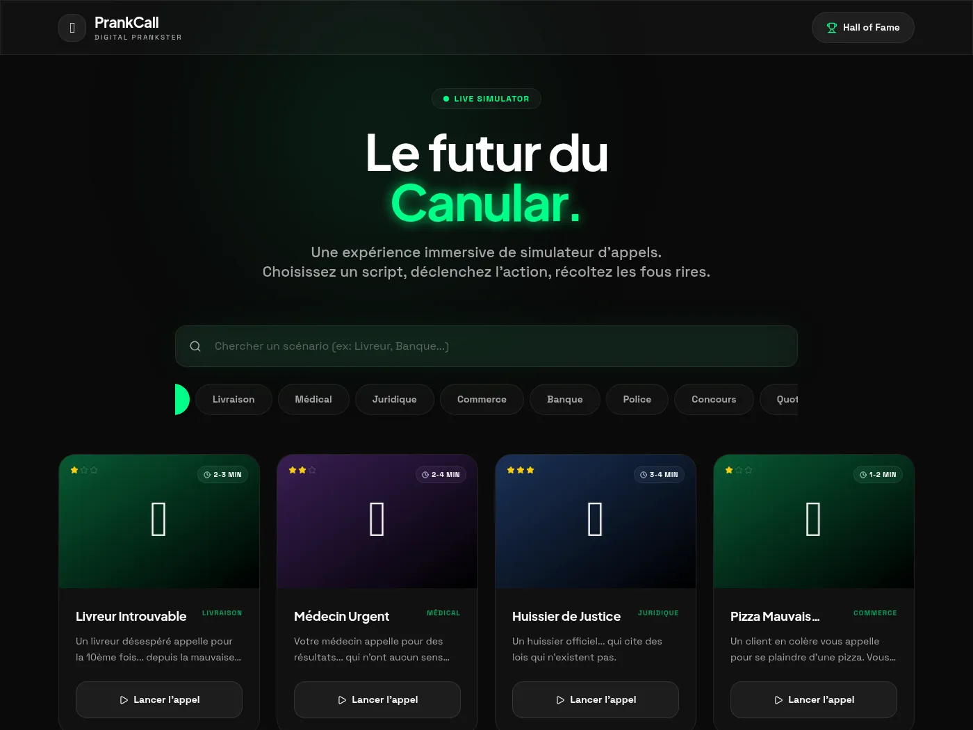 PrankCall Web App