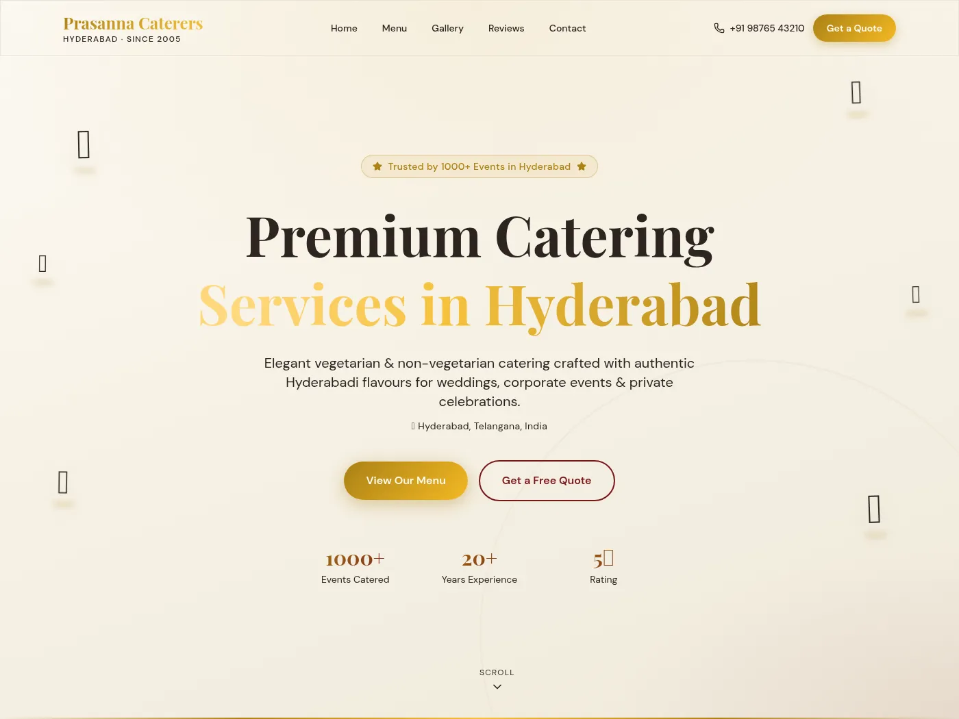 Prasanna Caterers Site