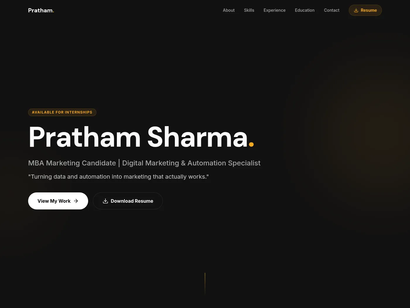 Pratham Sharma Portfolio