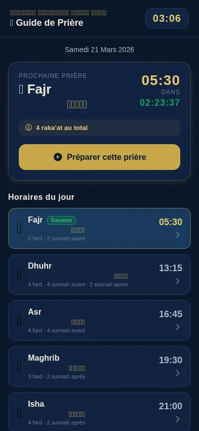Muslim Prayer Guide