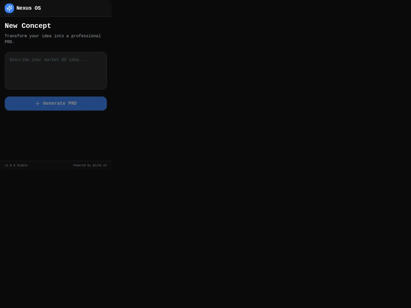 Nexus OS PRD Generator